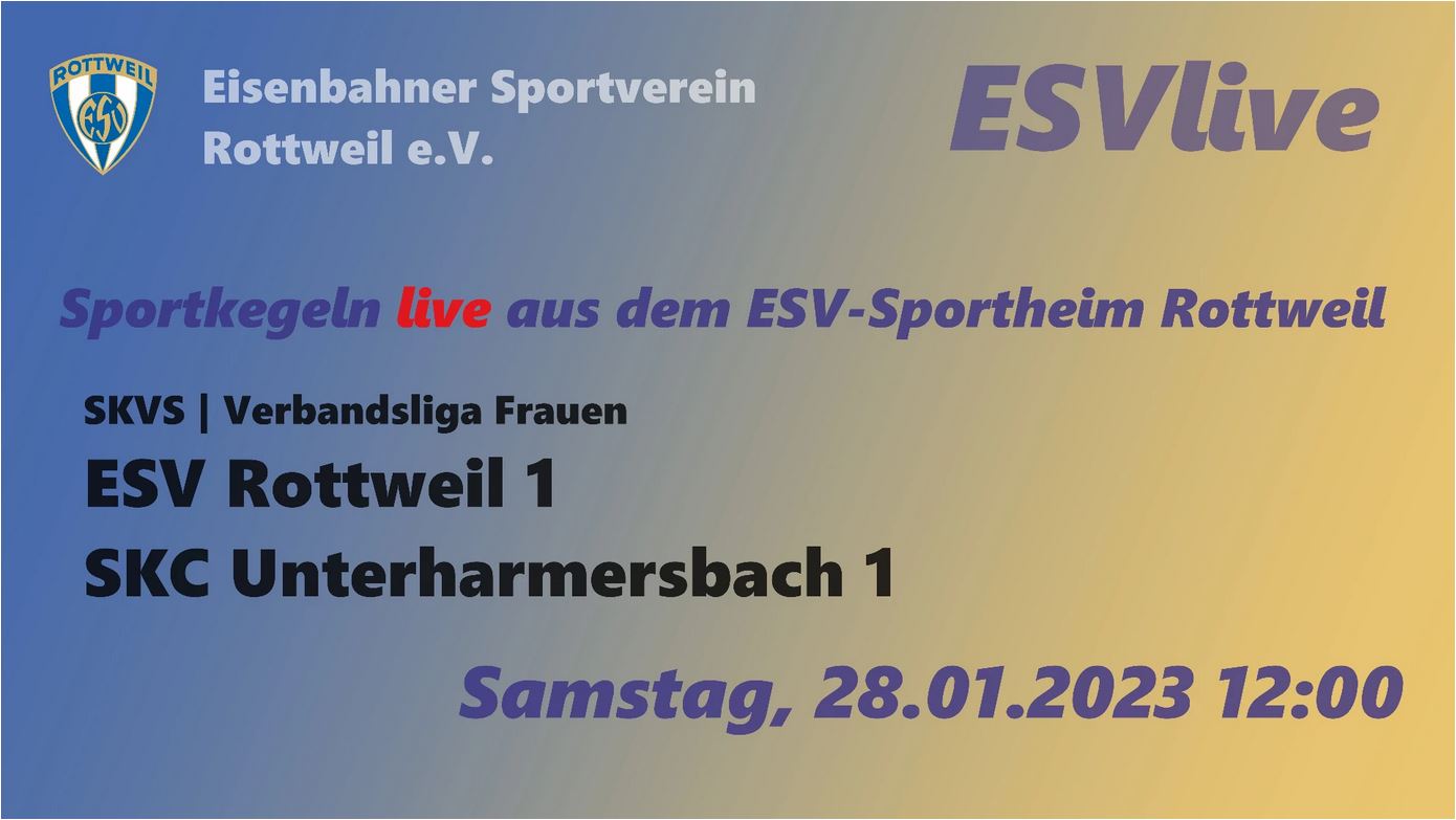 LIVESTREAM: ESV Rottweil I – SKC Unterharmersbach I – skc ...